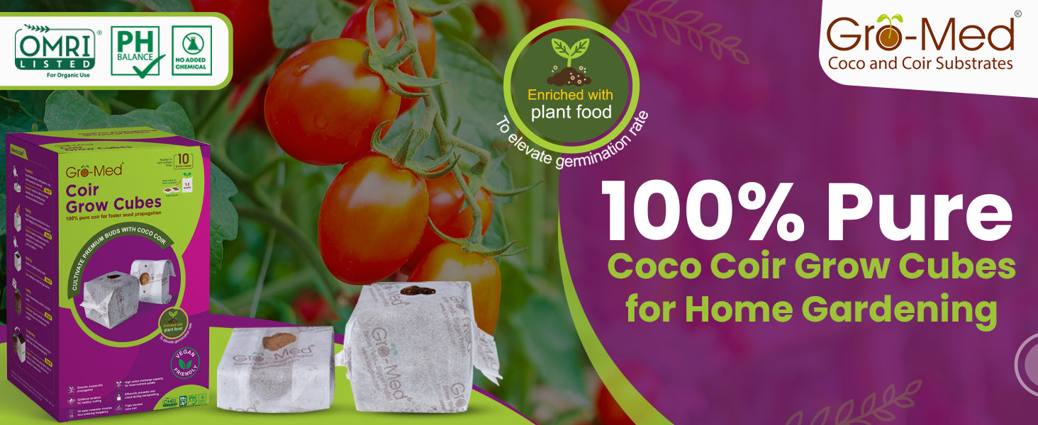 Coir Grow Cubes Enriched with Plant Food Pack of 10 – Gro-Med