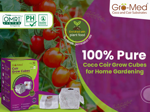 Coir Grow Cubes Enriched with Plant Food Pack of 10 – Gro-Med