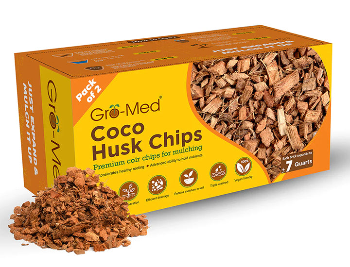 10 lb Compressed Coco Husk Chips Block for Plants – Gro-Med